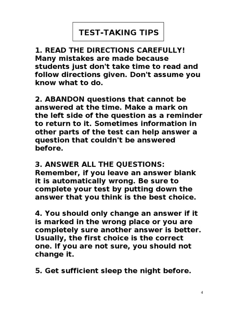 Testmanship Tips-Test Wiseness by Anonymous | PDF | Multiple Choice ...