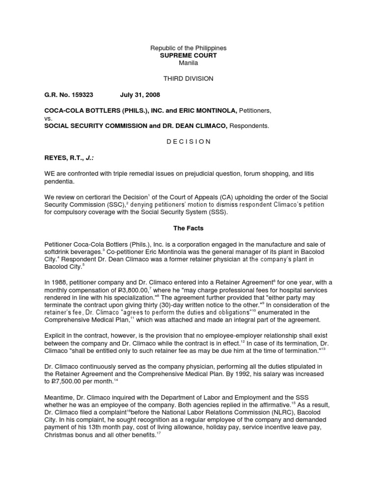 Coca Cola V Ssc Pdf Lawsuit Complaint