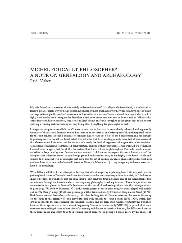 Foucault Un Filosofovisker | PDF | Discourse | Michel Foucault