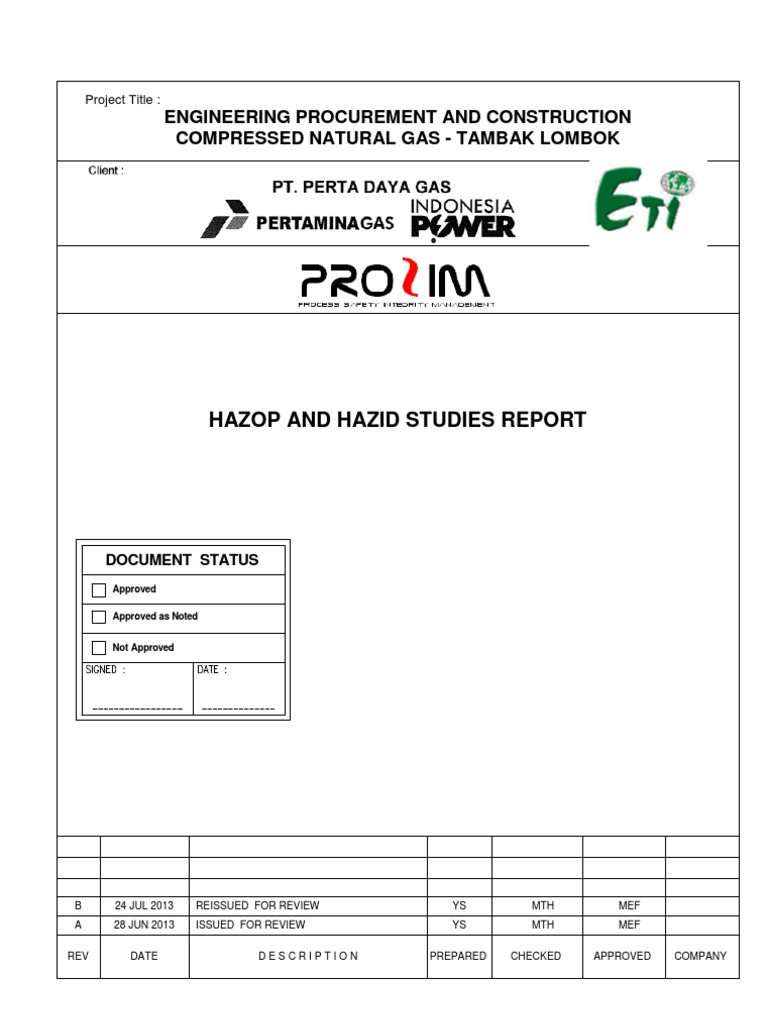 HAZOP/HAZID Report for CNG Plant | PDF | Water Heating | Gas Compressor