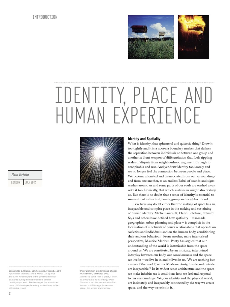 Identity, Place and Human Experience | PDF | Creativity | Science