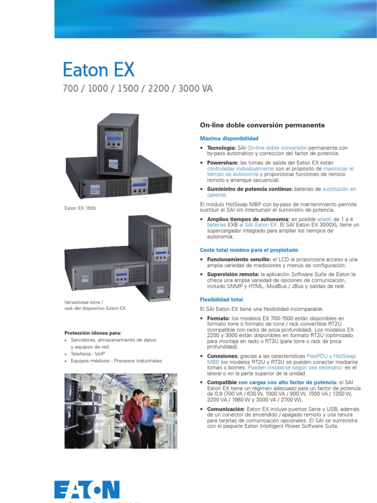 Ficha Producto Eaton Ex | PDF | USB | Electrónica