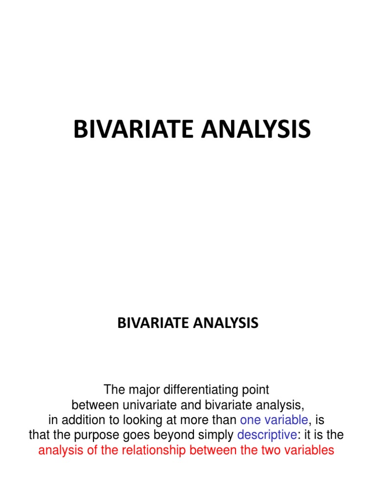 Bivariate Analysis | PDF | Correlation And Dependence | Covariance
