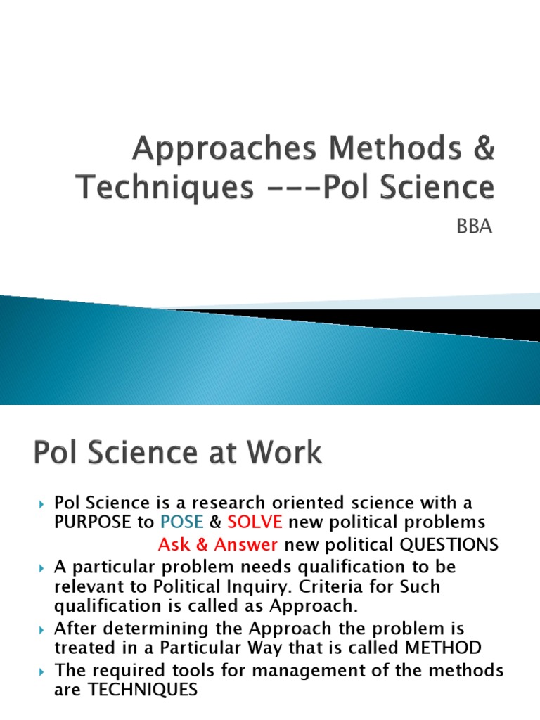 Approaches to Political Science Study | PDF | Science & Mathematics ...