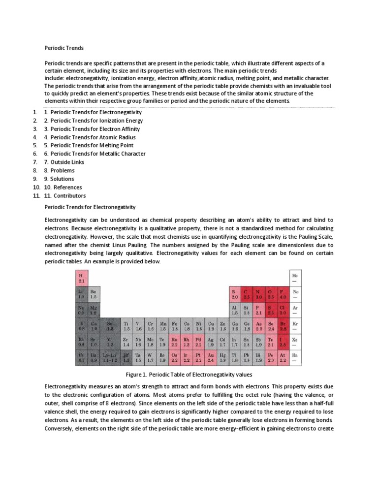 Periodic Trends | PDF | Periodic Table | Atoms