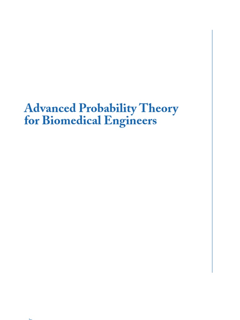 Advanced Probability Theory For Biomedical Engineers | PDF ...