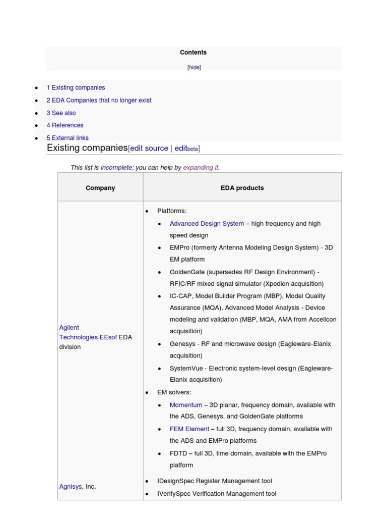 Types of Eda Tool Set | PDF | Electronic Design Automation | Design