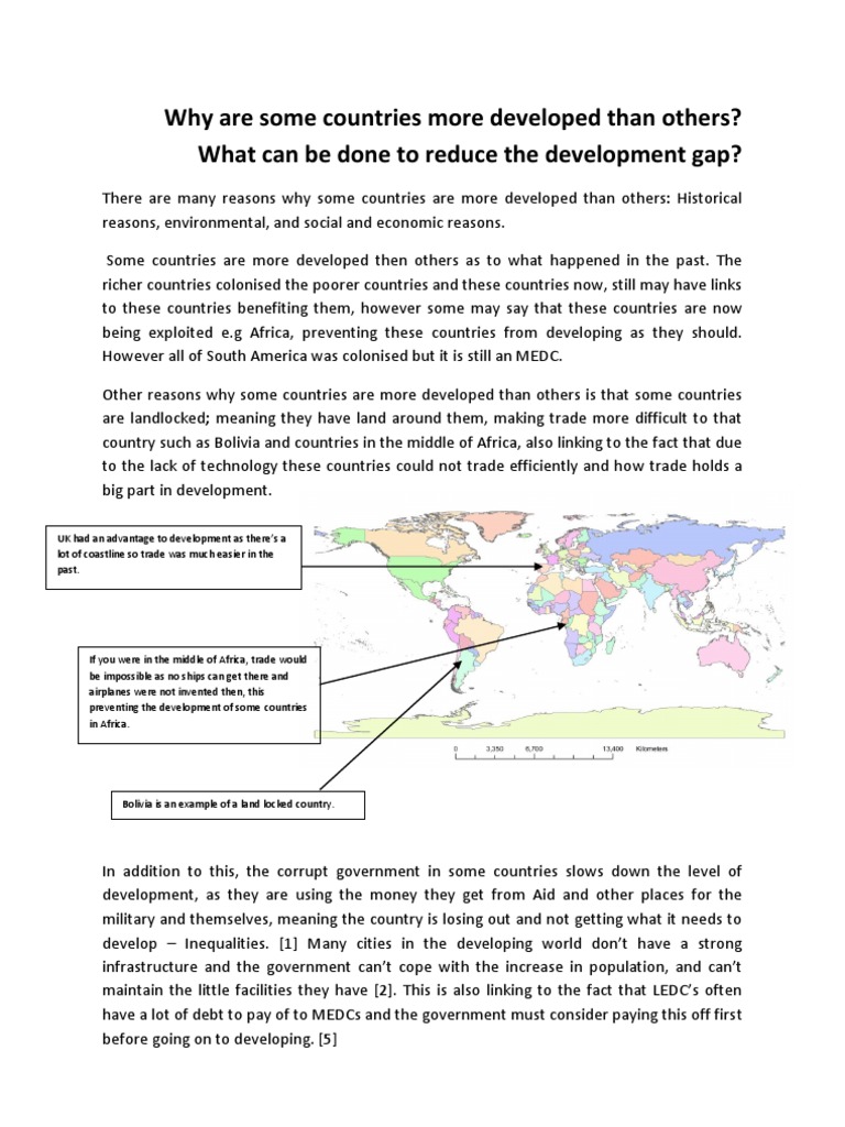 Why Are Some Countries More Developed Than Others? What Can Be Done To ...
