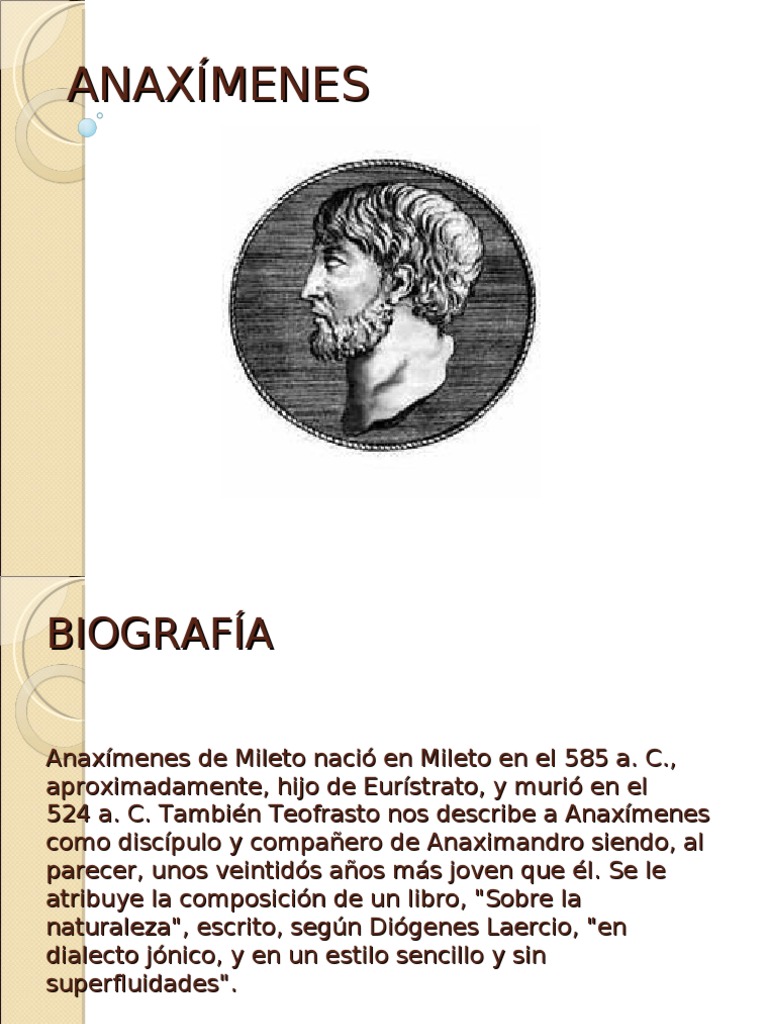 ANAXÍMENES | PDF | Naturaleza | Science