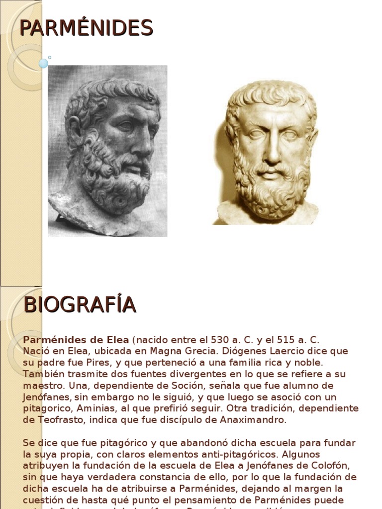 PARMÉNIDES | Filosofía occidental | Metafísica | Prueba gratuita de 30 ...