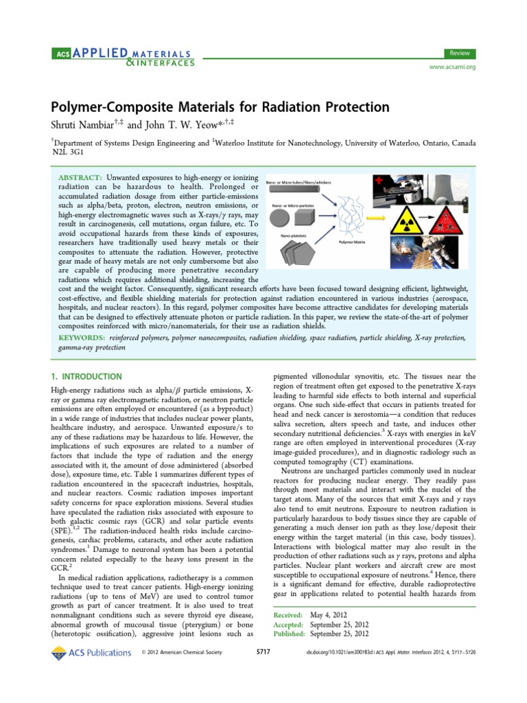 2012 Polymer-Composite Materials For Radiation Protection | PDF ...