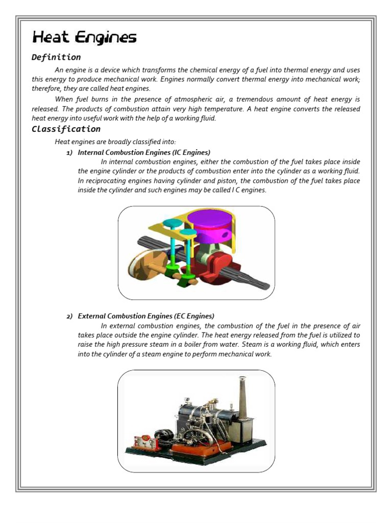 Heat Engines | PDF | Steam Engine | Internal Combustion Engine