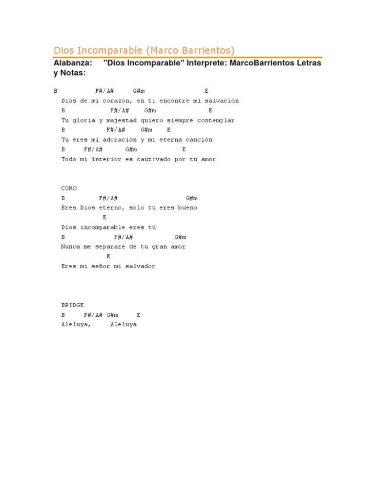 Dios Incomparable | PDF | Poesía