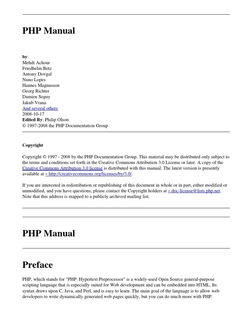 PHP Manual en | PDF | Php | Apache Http Server PHP Manual en | PDF | Php | Apache Http Server