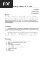 Photosynthesis Experiment with Spinach | PDF | Sodium Bicarbonate