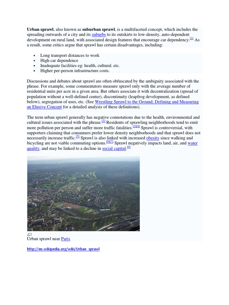 Suburbs: Urban Sprawl, Also Known As Suburban Sprawl, Is A Multifaceted ...