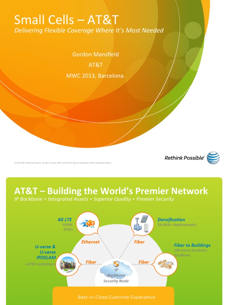 Small Cells Presentation | PDF | At&T Mobility | 4 G