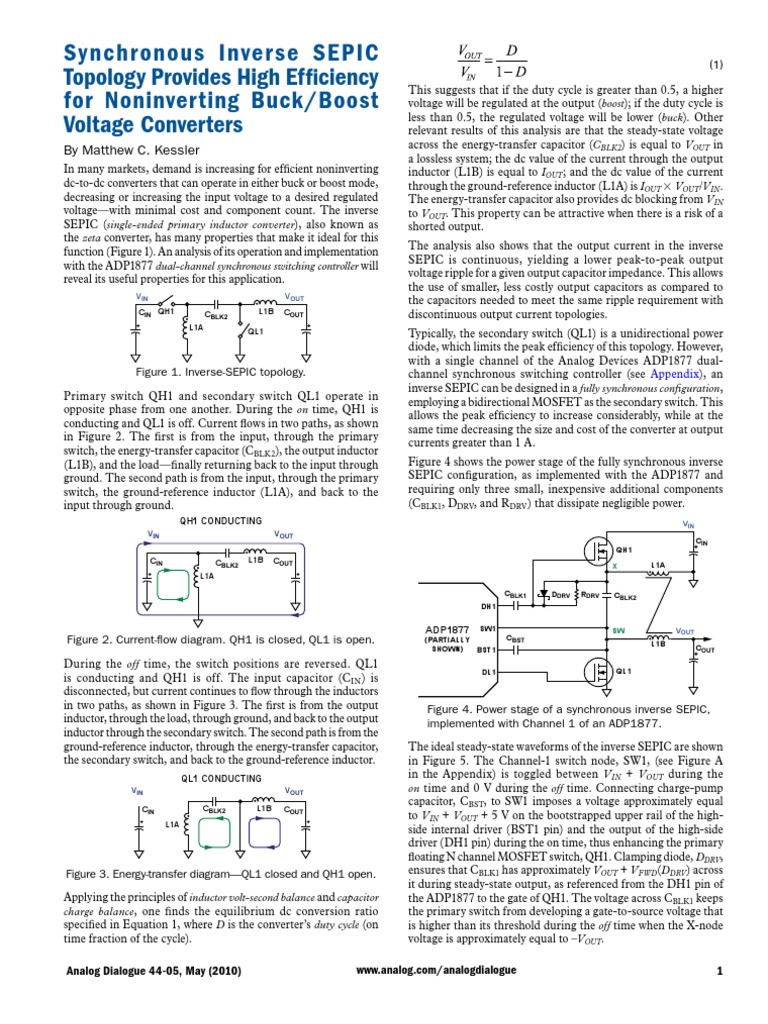 Synchronous Inverse SEPIC Topology Provides High Efficiency For ...