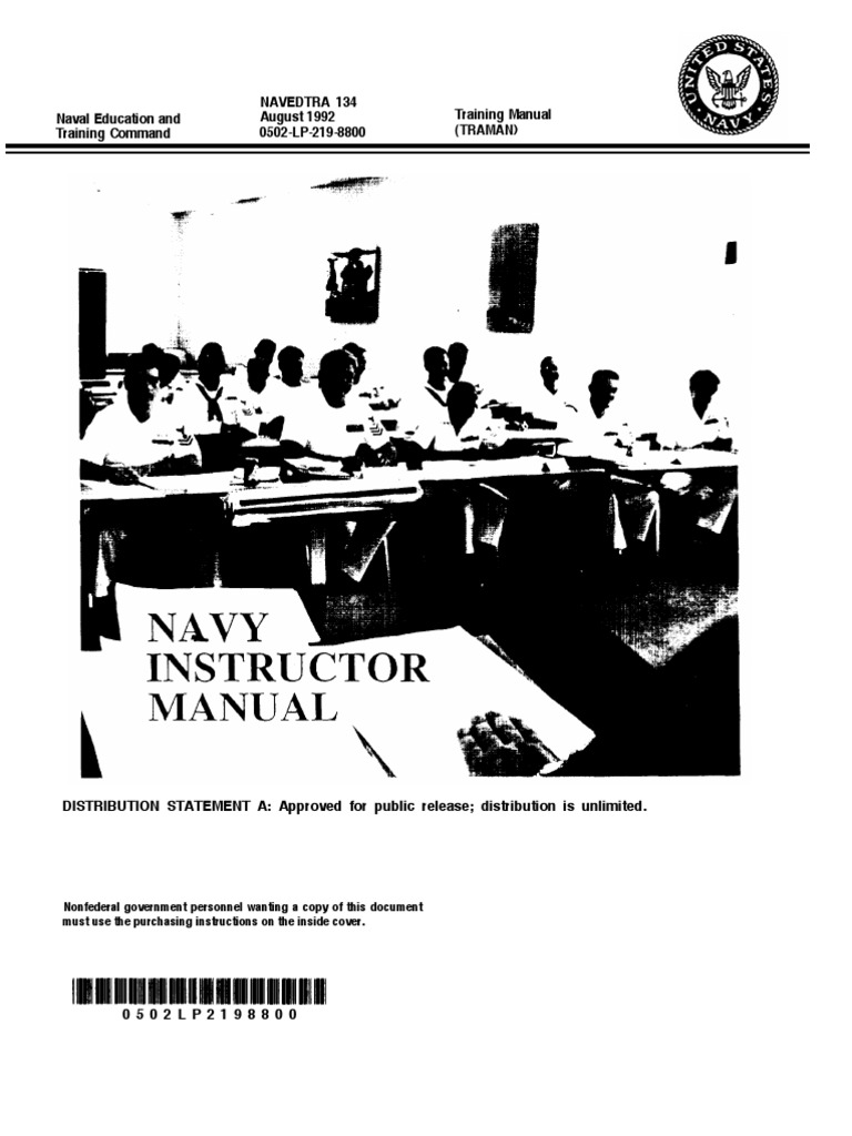 Navy Instructor Manual Overview | PDF