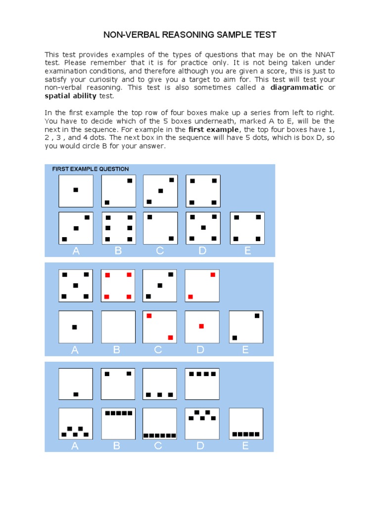 NNAT Practice for Students | PDF