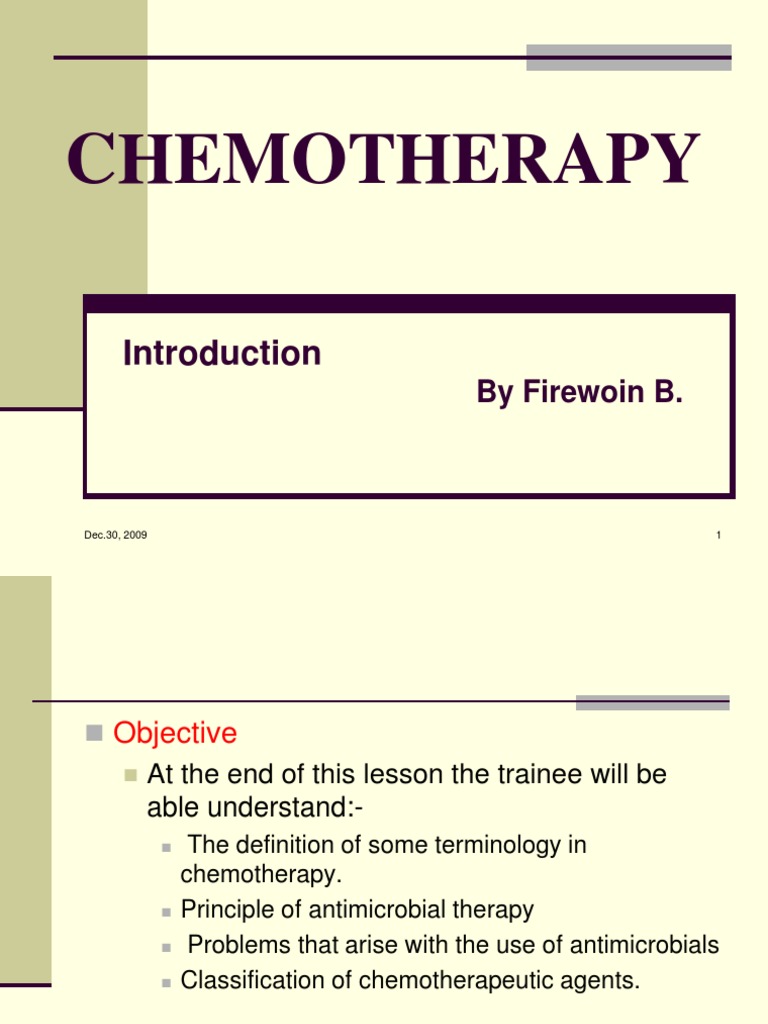CHEMOTHERAPY Introduction 1 | PDF | Antimicrobial Resistance | Antibiotics