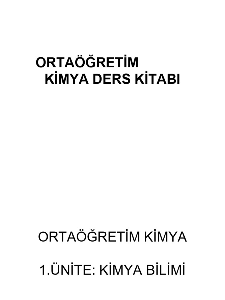 ORTAÖĞRETİM 9.SINIF KİMYA DERS KİTABI PowerPoint PDF | PDF ORTAÖĞRETİM 9.SINIF KİMYA DERS KİTABI PowerPoint PDF | PDF