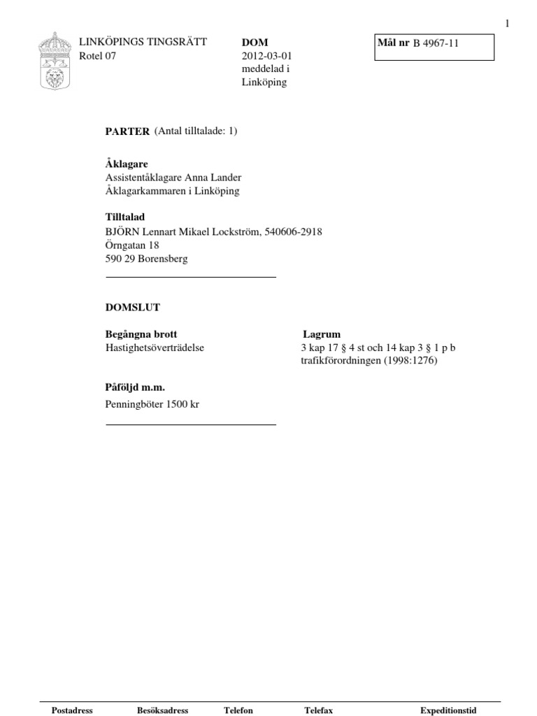 TLI - B4967-11 Björn Lockström | PDF