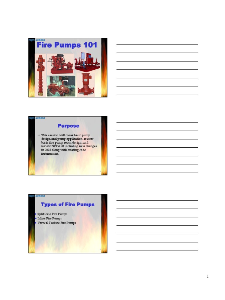 Fire Pump Presentation | PDF | Pump | Engines