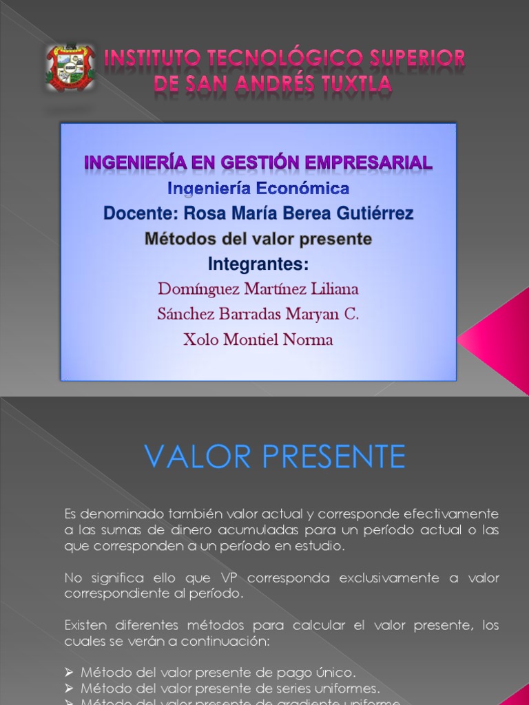 Análisis del valor presente y métodos de cálculo | PDF | Tasas de interés | Euro