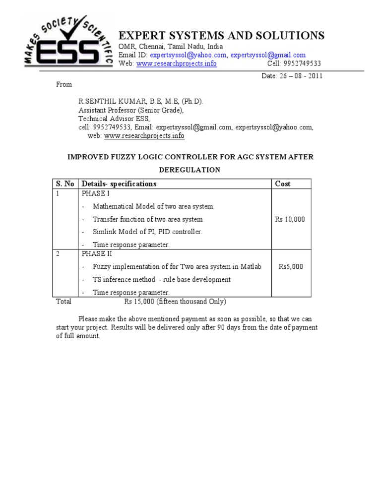 Improved Fuzzy Logic Controller For Agc System After Deregulation | PDF
