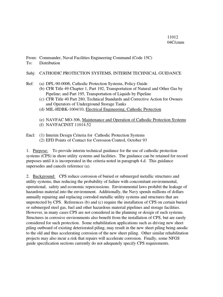 Cathodic Protection Systems Interim Technical Guide | PDF | Corrosion ...