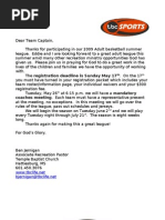 Basketball Team Sponsorship Request | PDF | Sports & Recreation