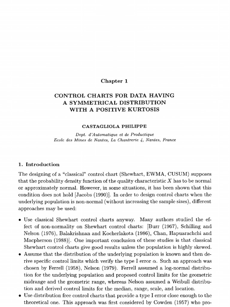 Control Charts for Symmetrical Data | PDF | Finance & Money Management ...