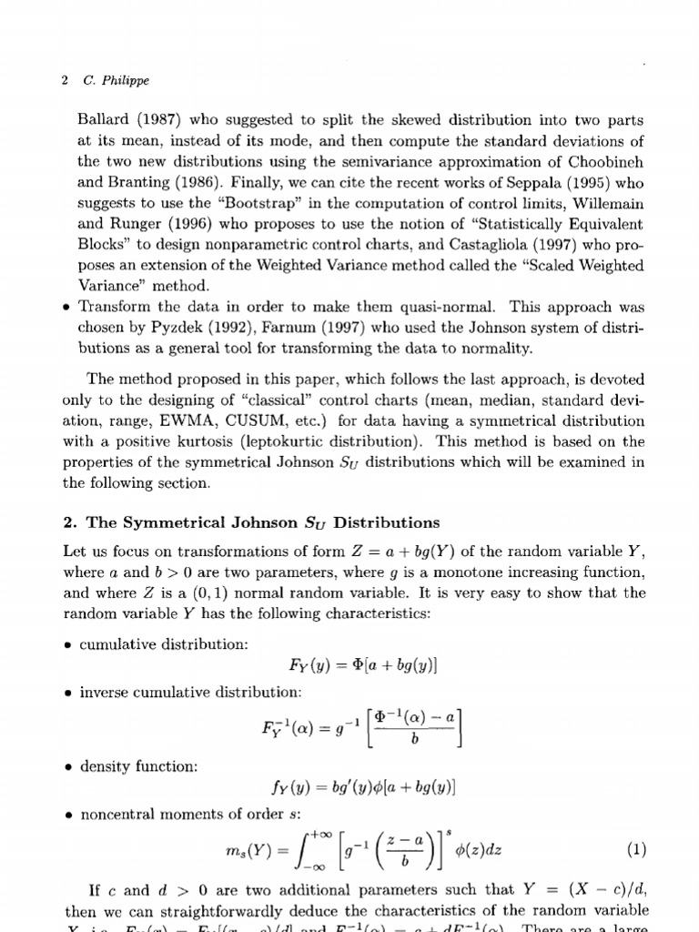Designing Control Charts with Johnson Su | PDF | Teaching Methods ...