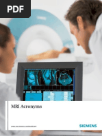 MRI Acronym Guide - PrintVersion | PDF | Medical Tests | Medical Equipment