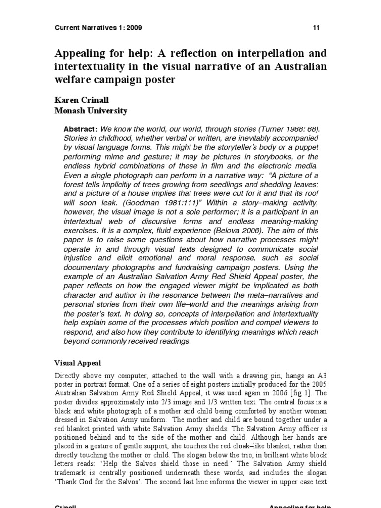 A Reflection On Interpellation and Intertextuality in The Visual ...