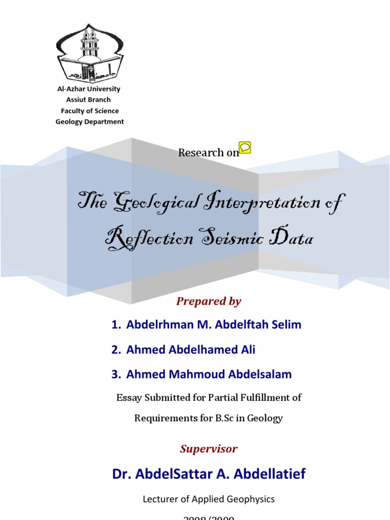 Geological Interpretation Of Reflection Seismic Data Pdf Reflection