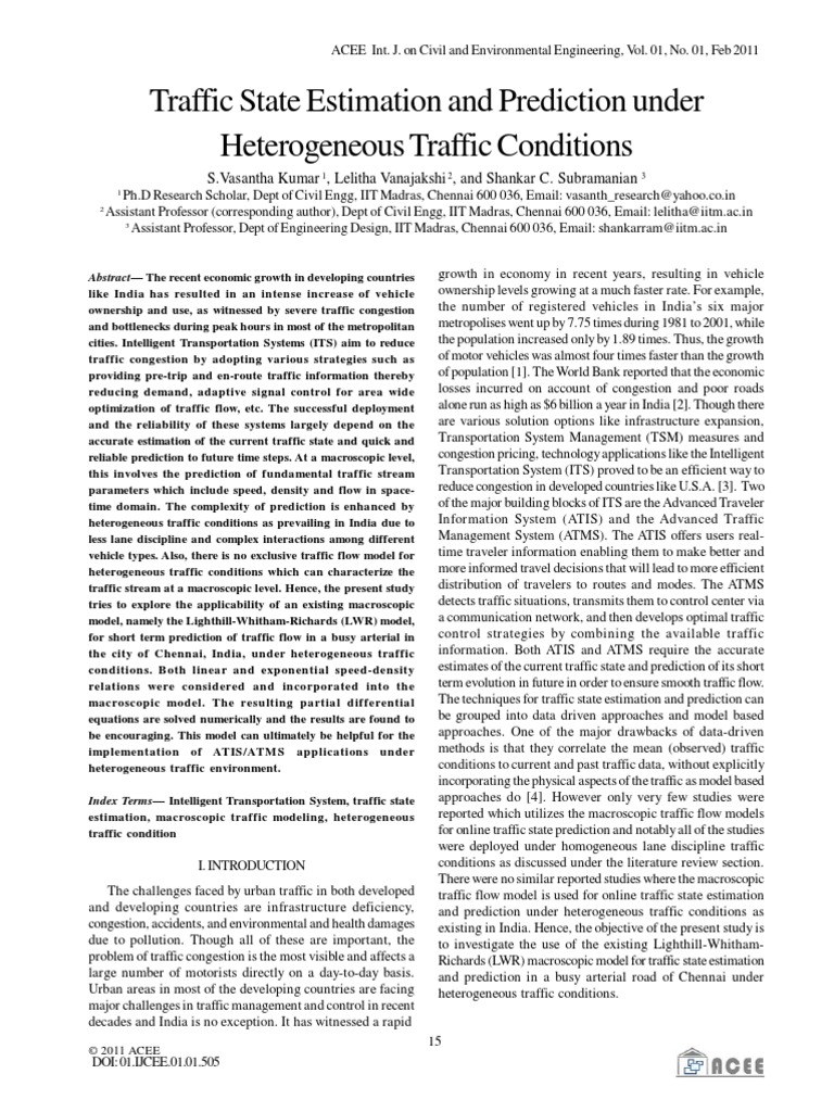 Traffic State Estimation and Prediction Underheterogeneous Traffic ...