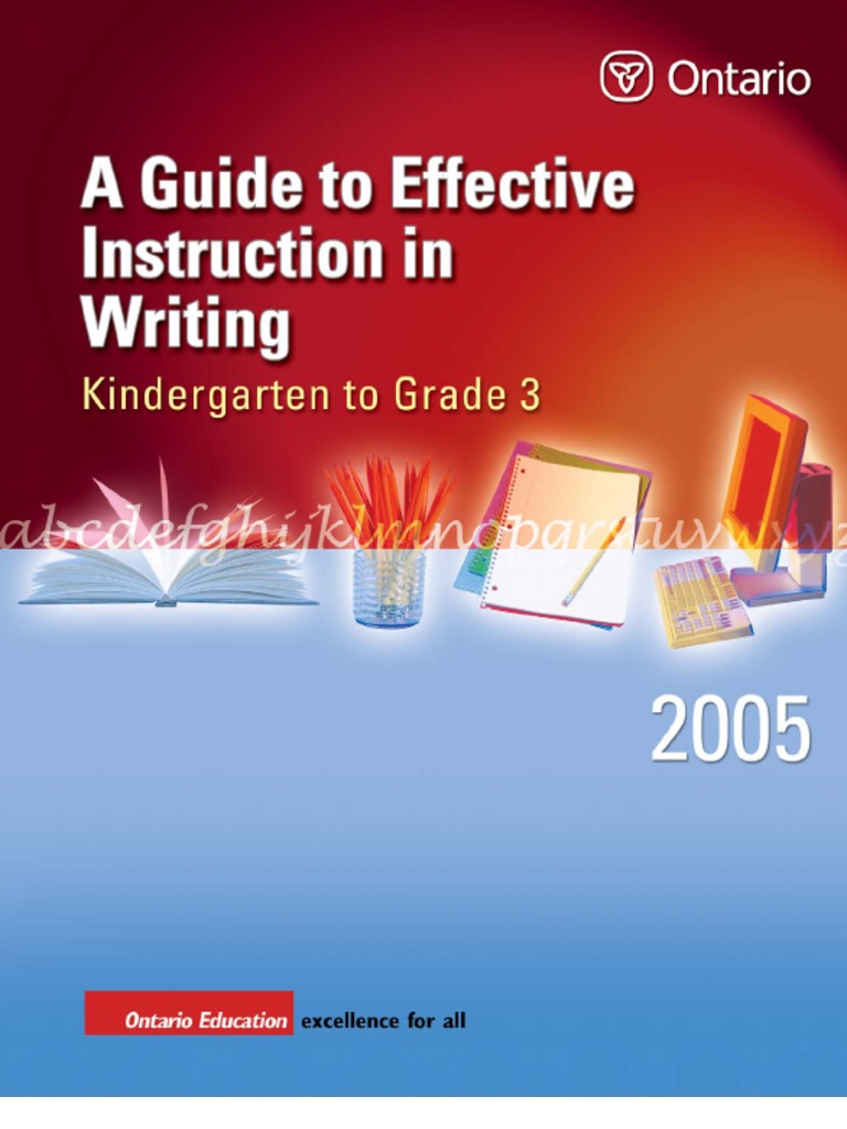 Guide Writing K 3 | PDF | Literacy | Teachers