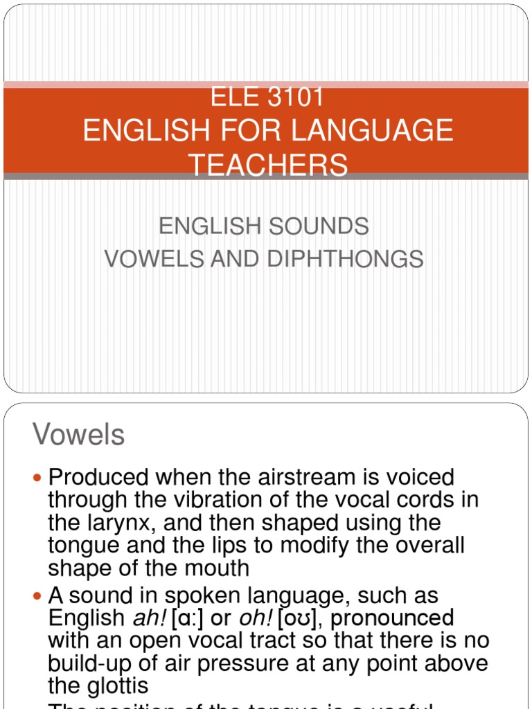 English Vowels and Diphthongs Guide | PDF | Vowel | Human Communication