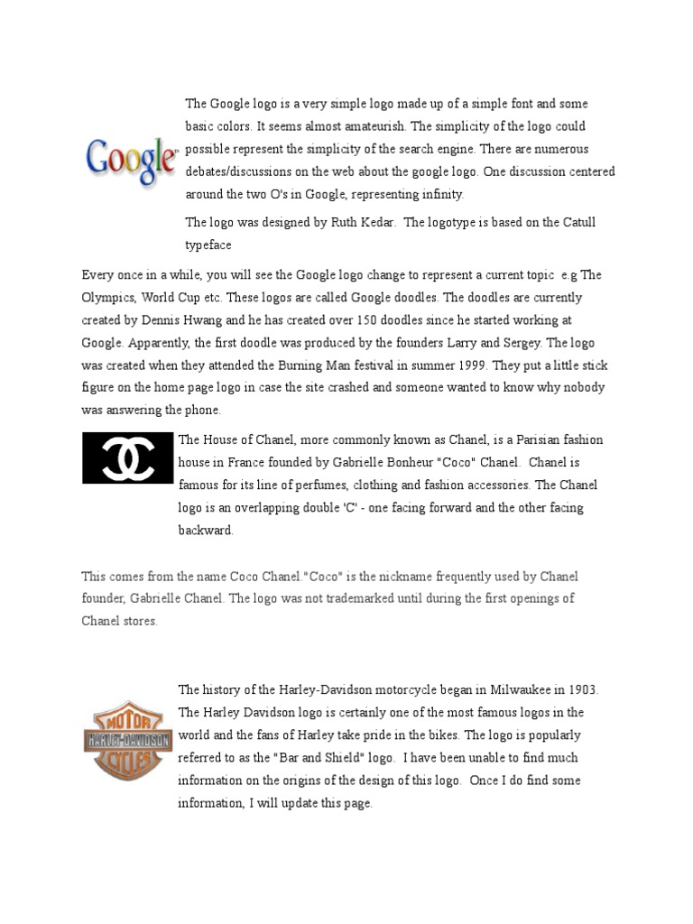 Logo With Their History | PDF