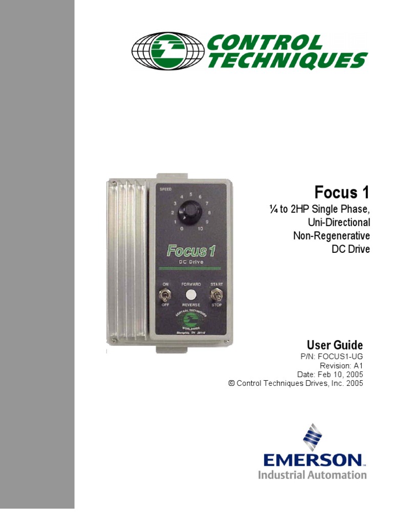 Focus 1 DC Drive User Guide | PDF | Relay | Electrical Wiring