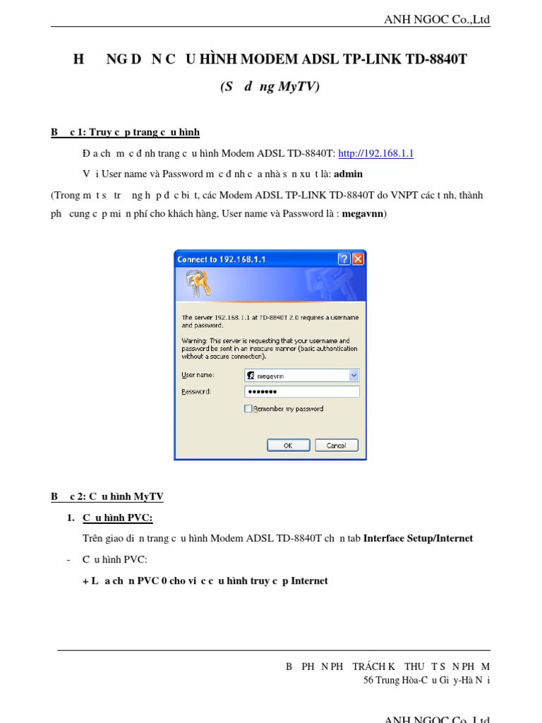 Huong Dan Cau Hinh Mytv PDF | PDF