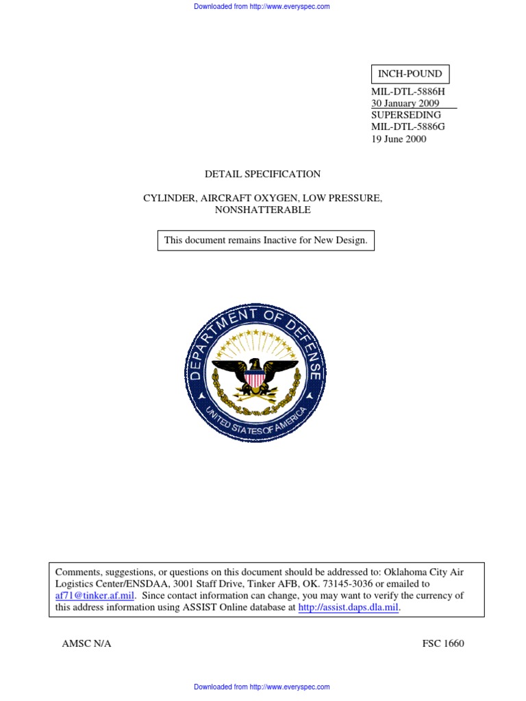 Mil DTL 5886H | PDF | Specification (Technical Standard) | Packaging ...