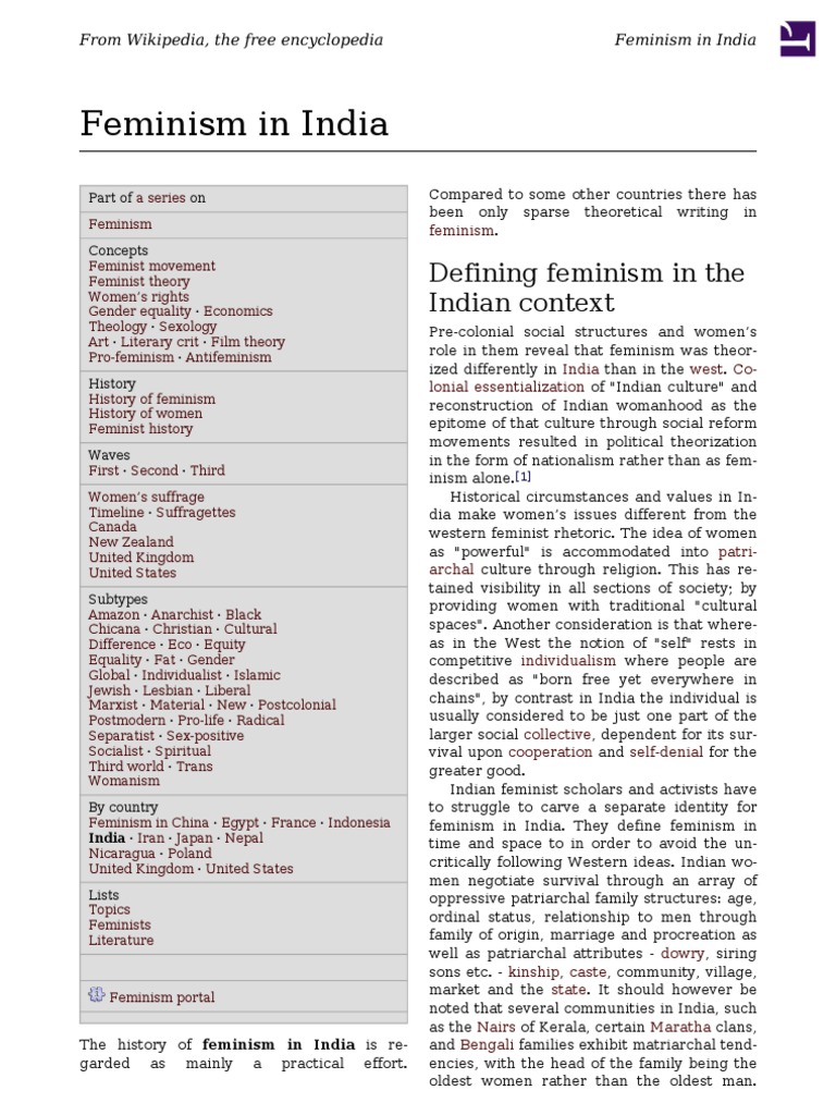 Feminism in India | PDF | Feminism | Gender Studies