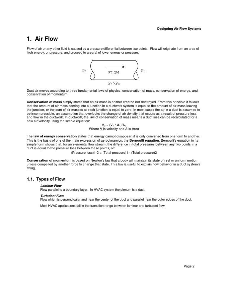 Understanding the Fundamentals of Air Flow in Duct Systems | PDF ...