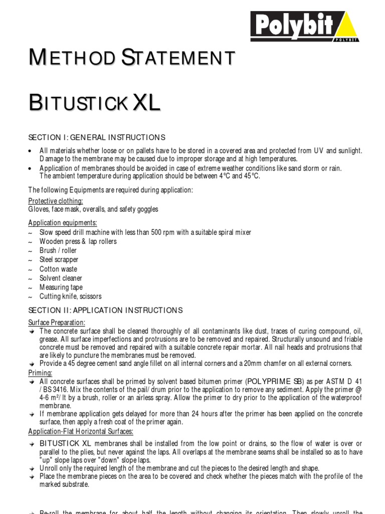 Bitustick XL | Adhesive | Concrete