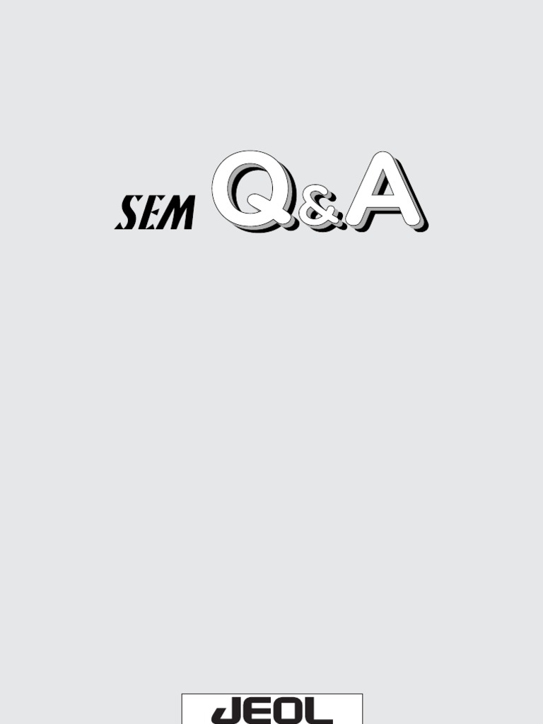 Sem Sample Prep Jeol | PDF | Scanning Electron Microscope | Electron