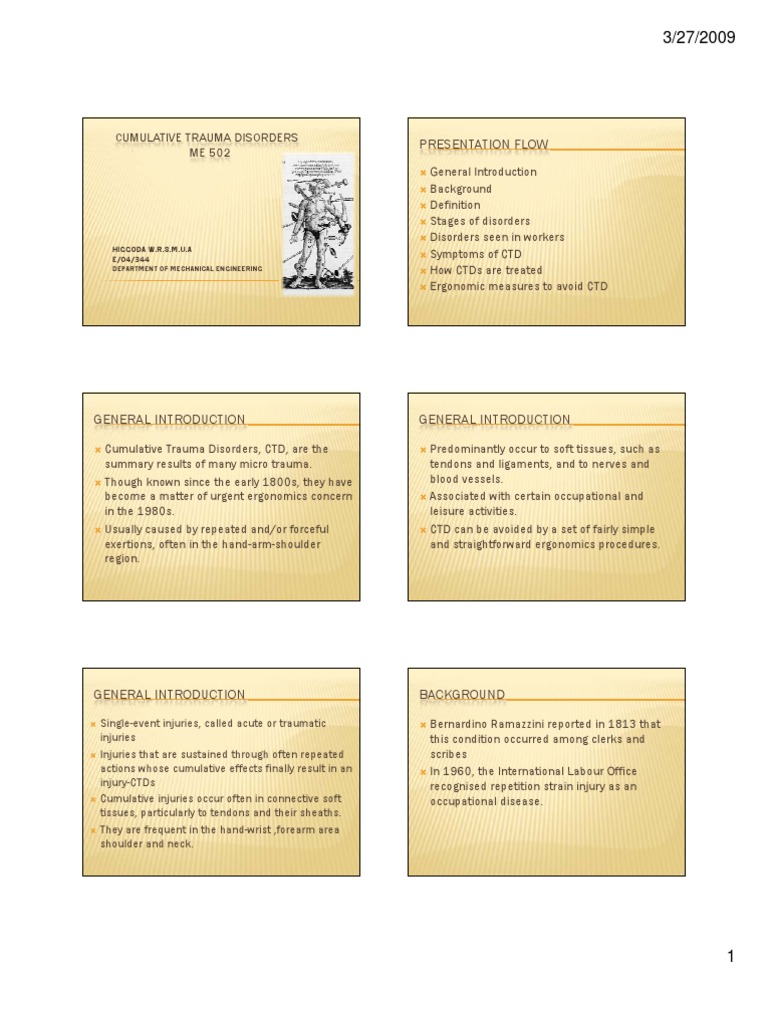 Understanding Cumulative Trauma Disorders | PDF | Elbow ...