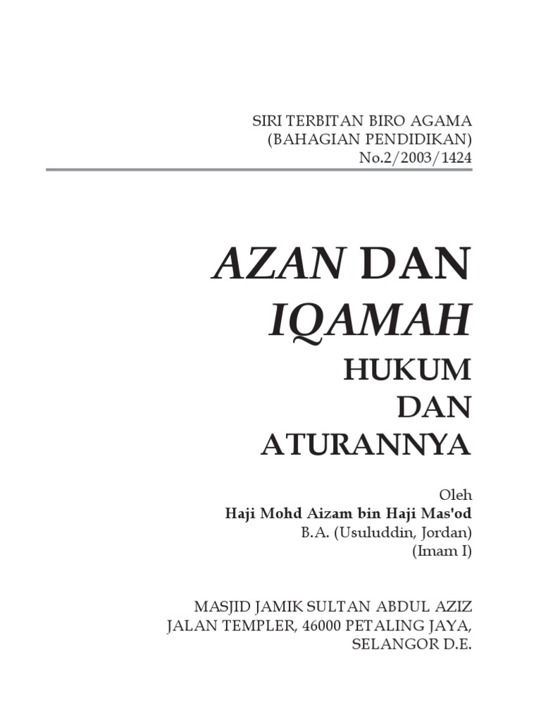 Azan Dan Iqamah | PDF